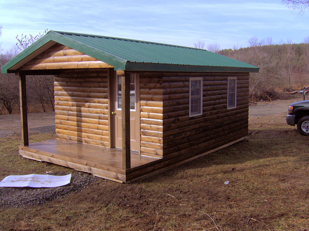 outside-wood-pole-barn | M&M Barn Sales