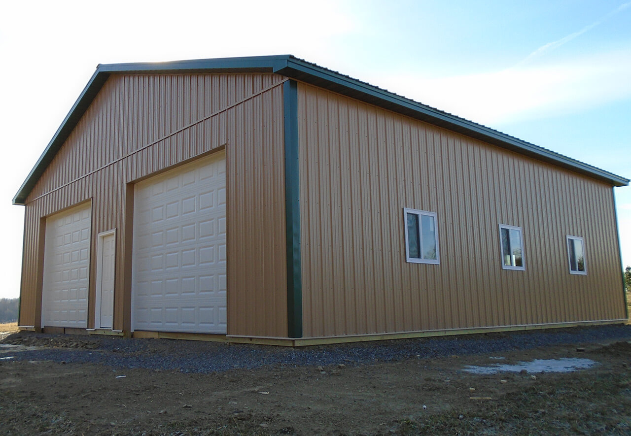 tan-pole-building | M&M Barn Sales